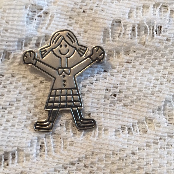 Save The Children | Jewelry | Sterling Silver Girl Pin | Poshmark